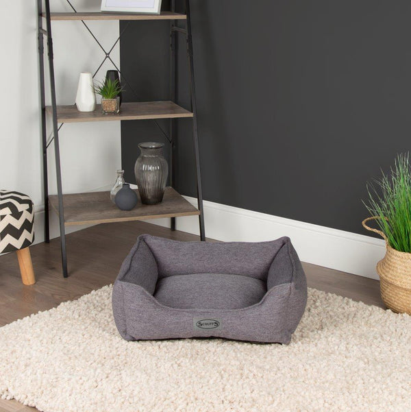 Manhattan Dog Box Bed | Dark Grey Dog Beds